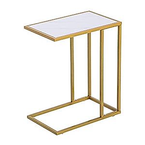 KARFER White Marble Series C Table Side Table Lazy Table [30x48x61cm]