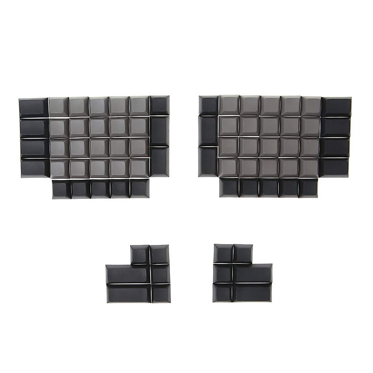 Kingjinglo Pbt Keycaps DSA Blank Keycaps for Ergodox Mechanical Gaming Keyboard DSA Profile Rainbow keycaps