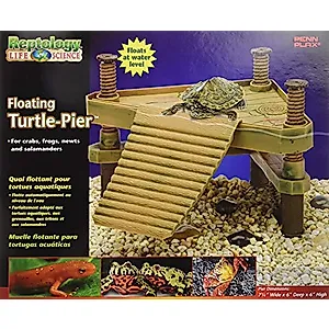 Penn-Plax Reptology Floating Turtle Pier and Basking Platform – Decorative, Functional, and Naturally Inspired – Small Size (Model Number: REP602)