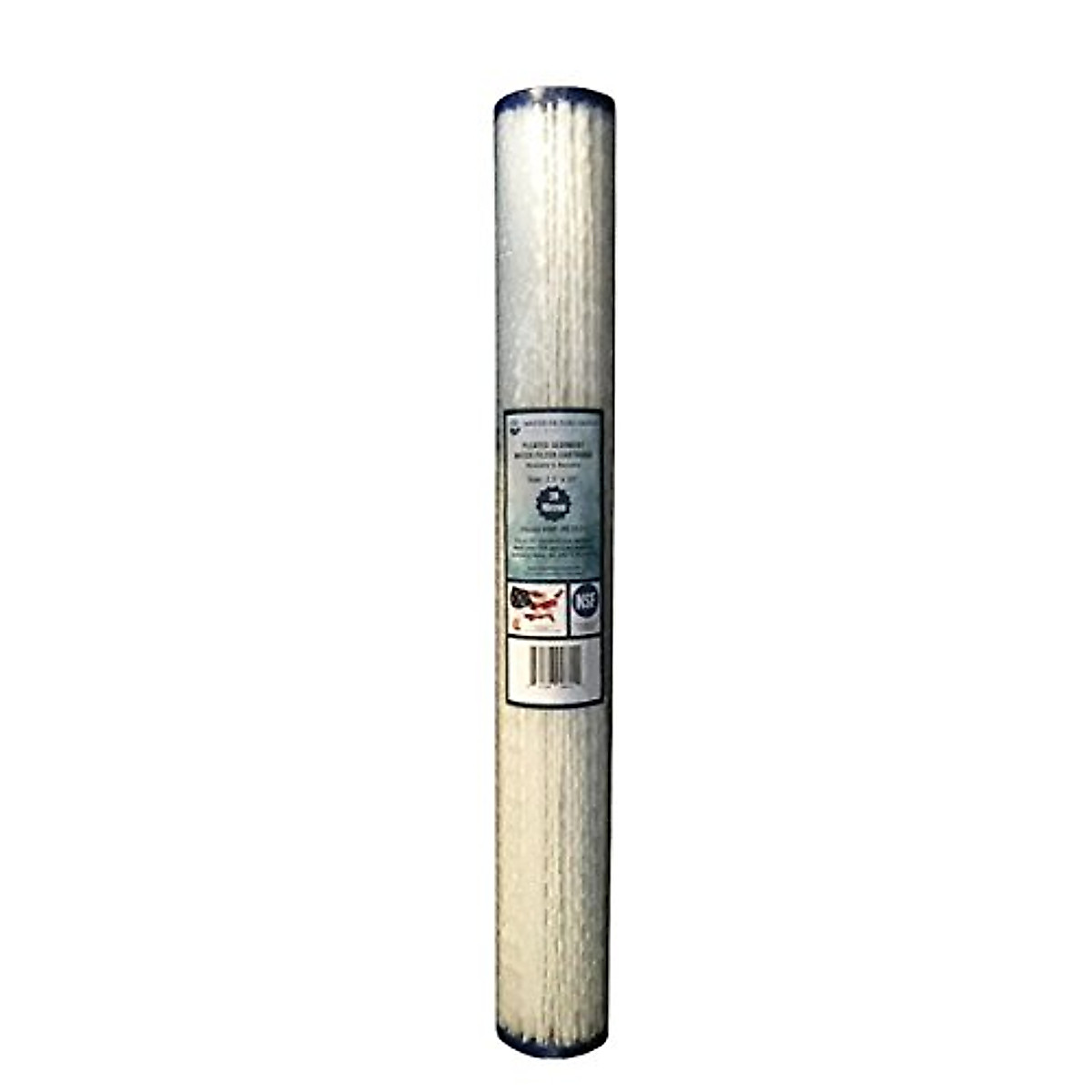 WFD, WF-PE2020 2.5-inch x 20-inch Pleated Sediment Water Filter Cartridge, fits in 20-inch Standard Size housings of Filtration Systems (2 Pack, 20 Micron)