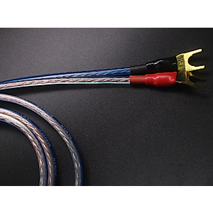KK YB-ZB 1pair set(4 Spade Plug & 4 Banana Plug) HIFI OFC Speaker Wire, Spade Plug to Pin Type Plug 1.5M(4.92ft)/3M(9.84ft)/5M(16ft), KK YB-ZB (3M(9.84ft))