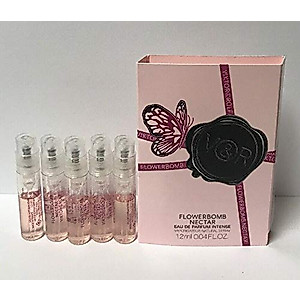5 Victor Rolf Flowerbomb Nectar Eau de Parfum Intense Spray Vial Sample 0.04 oz/1.2 ml