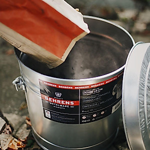 Behrens 6 Gallon Rust-Proof Steel Locking Lid Trash Can(6 gal) Made in USA