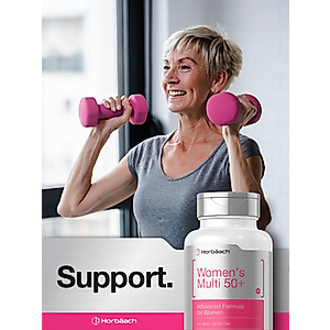 Horbäach Women's Multivitamin 50 Plus | 60 Coated Caplets | Advanced Vitamin Formula | Non-GMO & Gluten Free Supplement