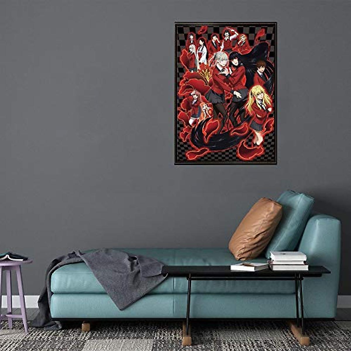 tealn Anime Jabami Yumeko Kakegurui Gambaling School Wall Poster Painting(S Multi2)