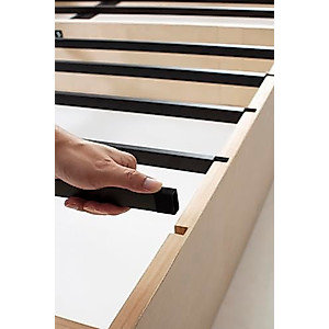 Panana 5 Inch Metal Box Spring Bed Base/Heavy Duty Steel with Fabric Cover/Mattress Foundation/Wooden Frame Easy Assembly,Twin,White