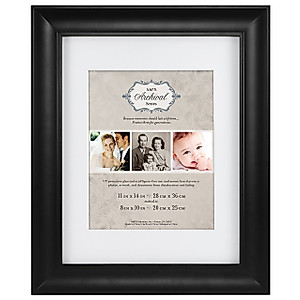 MCS Archival 11x14 Inch Frame with 8x10 Inch Mat, Black (66896)