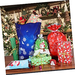 Christmas Bags Large Size Christmas Wrapping Assorted Styles Christmas Goody Bags with Ribbon Ties for Christmas Party Xmas Holiday 30PCS