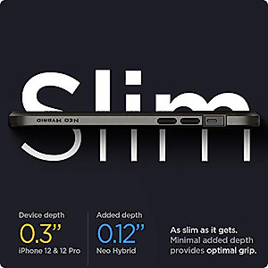 Spigen Neo Hybrid Designed for iPhone 12 Case (2020) / Designed for iPhone 12 Pro Case (2020). - Gunmetal