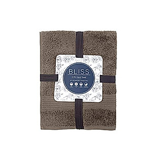 Bliss Luxury Combed Cotton Bath Towels - 34" x 56" | Extra Large Premium Quality Bath Sheet | Salon Towels | 650 GSM | Soft & Absorbent Towels for Bathroom | Slate, 2 PK Bliss Hand Towels