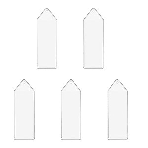 Sowaka 5 Sheets Bookmark Sleeves Plastic Clear Book Markers Cover Holder with Hole Vinyl Photo Booth Sleeve for DIY Crafting Christmas Valentine’s Day Parties Supplies Gift Tag (20 x 5.8 cm)