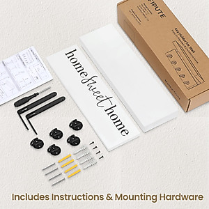 FIPUTE Christmas Stocking Holder for Wall Hanging, Wooden Stocking Hangers for Wall, Christmas Stocking Hook Decoration, Christmas Fireplace Mantel Decorations, (14" x 6.3" x 3.9") White