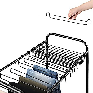 Pants Hangers for Rolling Pants Trolley 20 PCS, Black (Only Hangers)