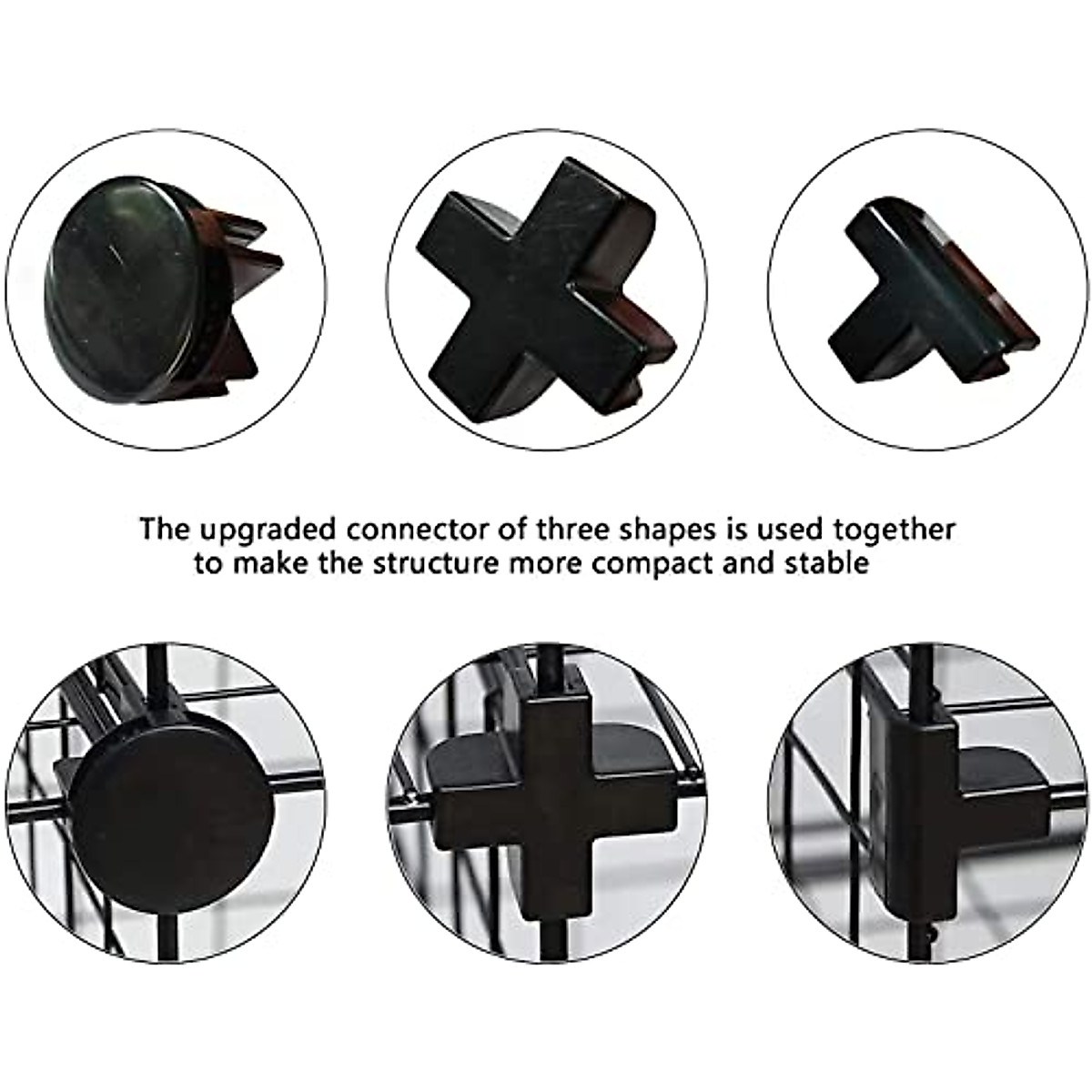 C&AHOME Wire Cube Storage, Wire Grids Organizer Unit with Large and Small Dividers, Metal C Grids Shelving, Storage Bins, Ideal for Closet Cabinet, Bedroom, Living Room, Office, Dormitory, Black