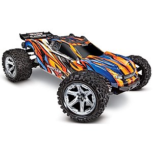 Traxxas 670764ORNG Rustler 4x4 Vxl: 1/10 Scale Stadi