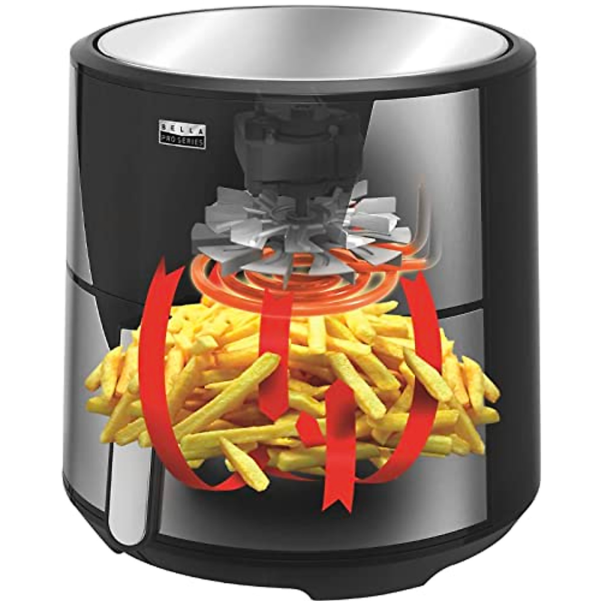 Bella Pro Series 8qt Touchscreen Digital Air Fryer, Stainless Steel