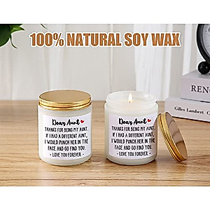 Aunt Gifts, Mothers Day Gifts for Aunt, Best Aunt Ever Gifts, Aunt Gifts from Niece/Nephew, Aunt Birthday Gift, Funny Thanksgiving Christmas Gifts for Aunt Aunty Auntie - Lavender Scented Candles