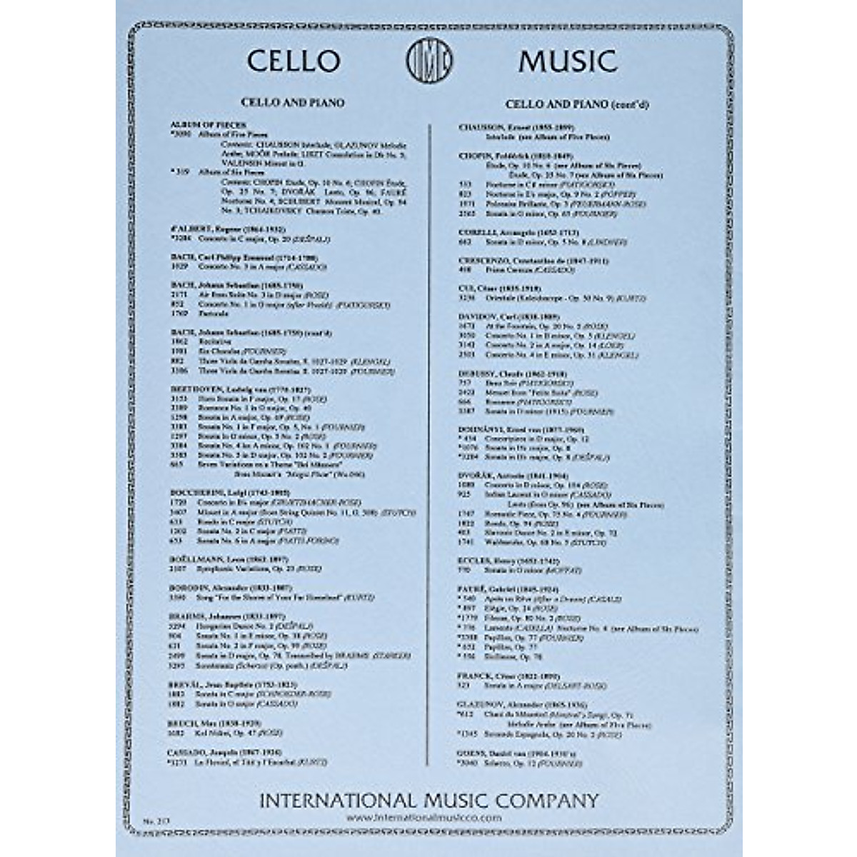 Bach, JS - 6 Cello Suites BWV 1007 for Cello - Arranged by Fournier - International Edition