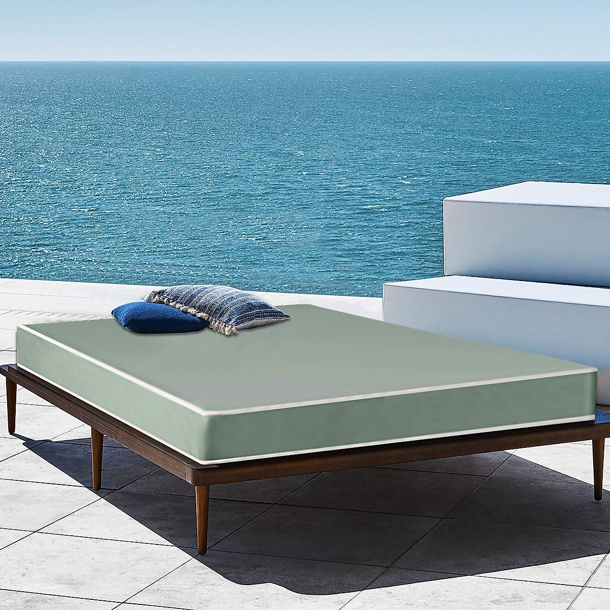 Mielmoon Waterproof Foam Mattress Vinyl Multipurpose Firm Plush, Double Sided Made in USA (Twin, 7)