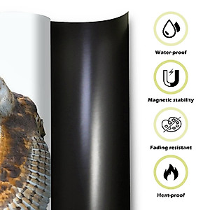 Rustic Farmhouse Dishwasher Magnet Cover Barn Owl in Flight Magnetic Refrigerator Stickers Decorative Appliance Cover Fridge Panels Metal Door Garage 23x26in