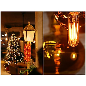 YIZCO T10 T30 Tubular LED Bulb Dimmable E26 Base Edison LED Light Bulbs 40 watt Equal 4W Chandelier Light Bulb Warm White 2 Pack