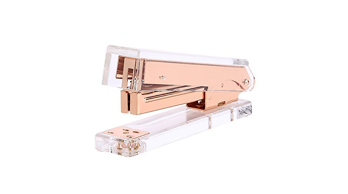 Elegant LOMOFI Rose Gold Desktop Stapler - Shop Now