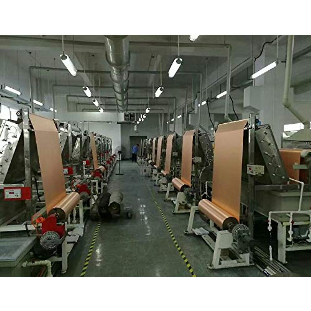 Pure Copper Fabric Blocking RFID/RF-Reduce EMF/EMI Protection Conductive Fabric for Smart Meters Prevent from Radiation/Singal/WiFi Golden Color 78"x43" inch