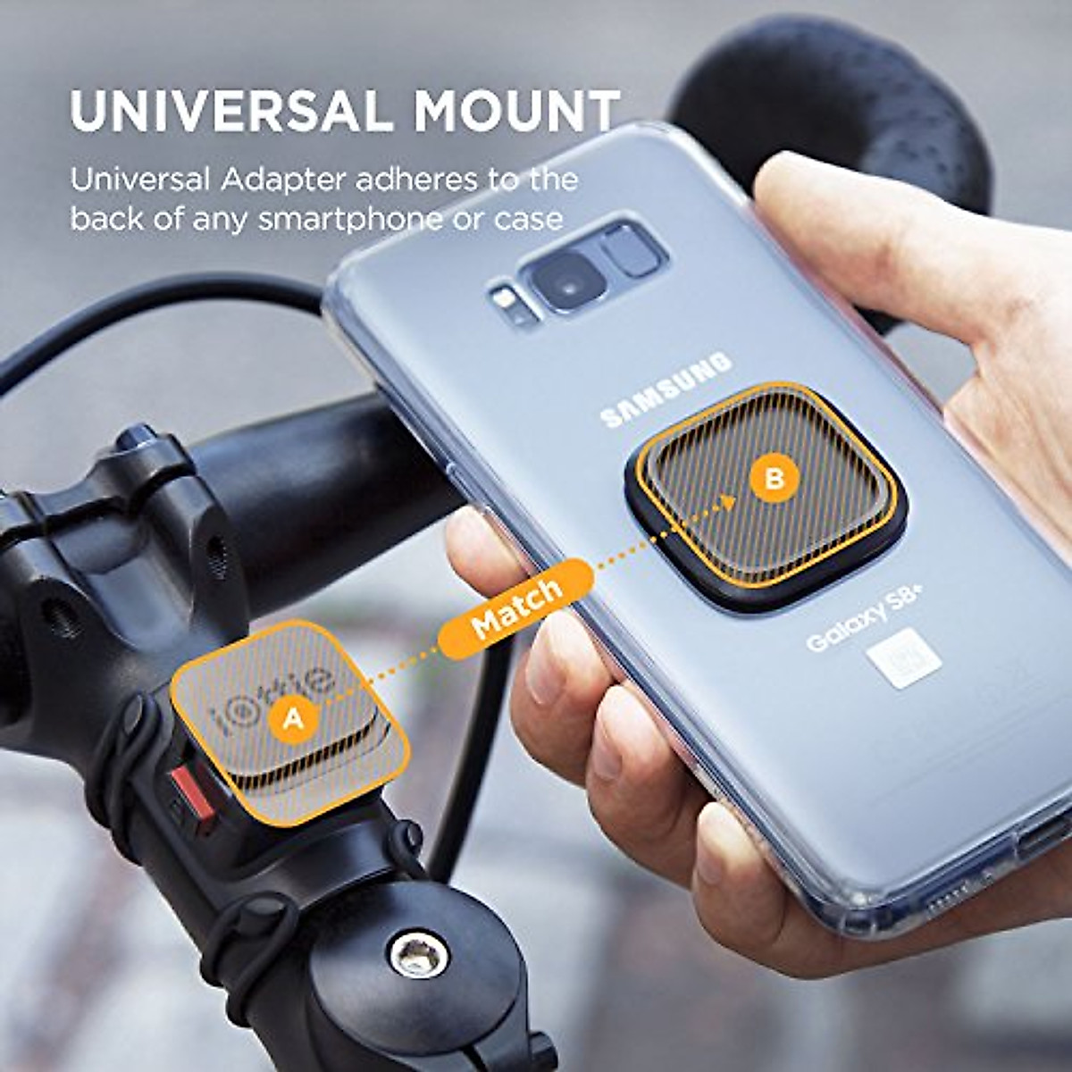 iOttie Active Edge™ Go Bike Phone Holder Bar Mount || Smartphone | iPhone Xs Max R 8/8S 7 Plus 6S 6 SE Samsung Galaxy S8 Plus S8 Edge S7 S6 Note 8 5 (HLBKIO104)