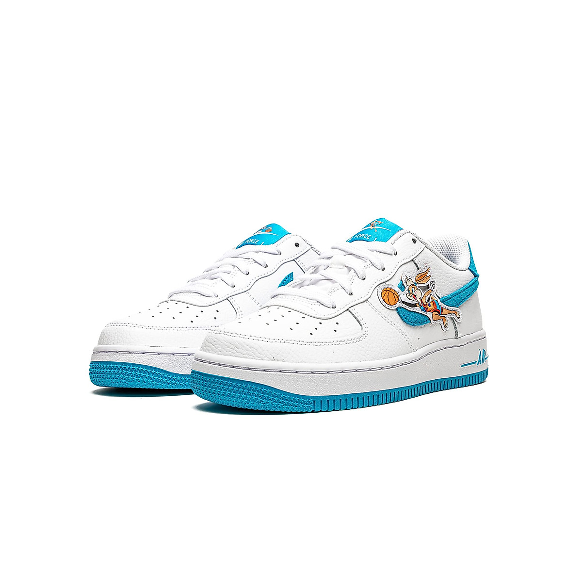 Nike Kids Boys Air Force 1 gs Dm3353 Sneakers, White/Light Blue Fury-white, 6.5 Big Kid