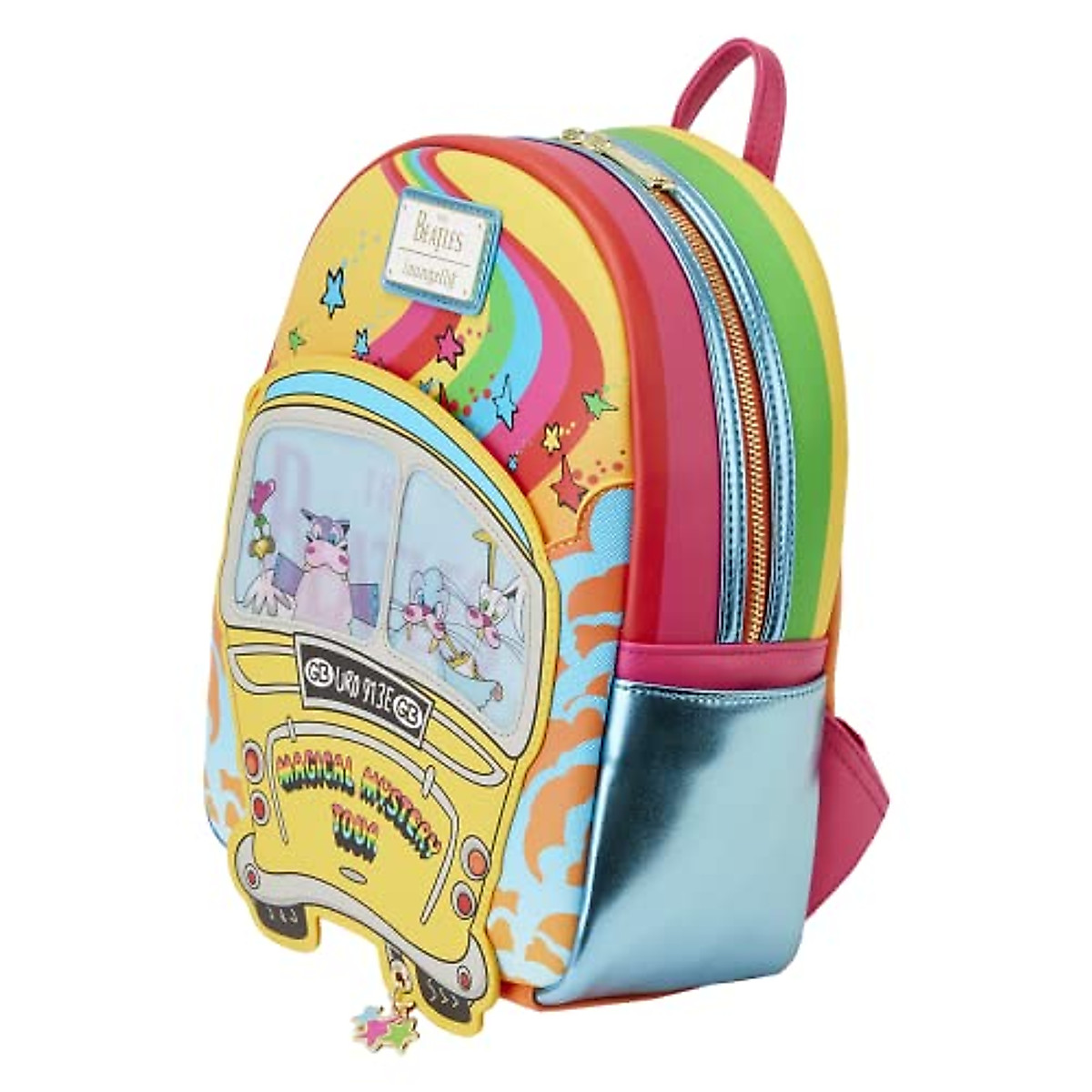 Loungefly The Beatles Magical Mystery Tour Bus Lenticular Double Strap Shoulder Bag