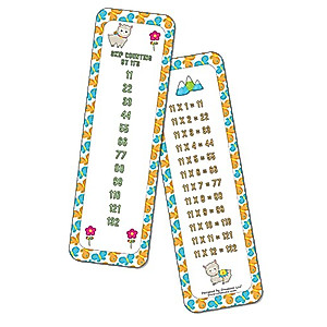 Creanoso Skip Counting Chart Bookmark Cards - Llama Theme (6-Set X 11 Cards) – Stocking Stuffers Gifts Page Clippers Corporate Giveaways