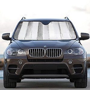 Windshield Sun Shade for Car Silver Thicken 5-Layer UV Reflector Auto Front Window Sunshade Visor Shield Cover and Keep Your Vehicle Cool(57" × 27.5")