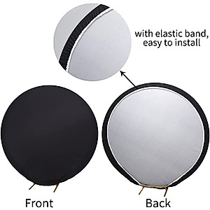 Black Gold High Heel Round Backdrop Luxury Glistering Champagne Rose Balloons 20th 30th 40th 50th 60th Happy Birthday Backdrop 6.5x6.5ft Photo Studio Booth Background