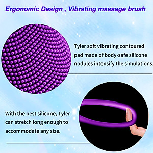 Vibrating Cock Ring,Rechargable Silicone Stretchy Penis Rings with 10 Intense Vibration Modes for Men Couples Pleasure,Male Erection Enhancing and Female Clit Vibrators,Adult Sex Toys & Games