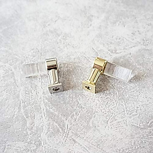 Ochoos Modern Lucite Acrylic Hook Coat Hook Wall Hat Hook Clear Silver Gold Clothes Hooks Coat Hangers Bathroom Hardware Decor - (Color: Gold)