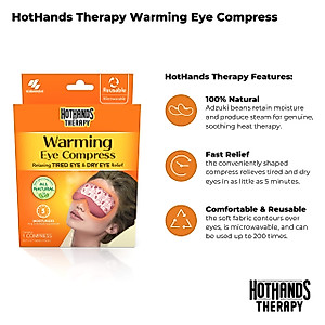 HotHands Steam Therapy Unscented Reusable Eye Pillow, Red, One Size