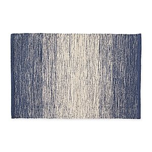 DII Woven Cotton Throw Rug, Area Rugs for Kitchen, Bedroom, Bathroom or Entry Way, Small Rug, 2x3, Ombre French Blue