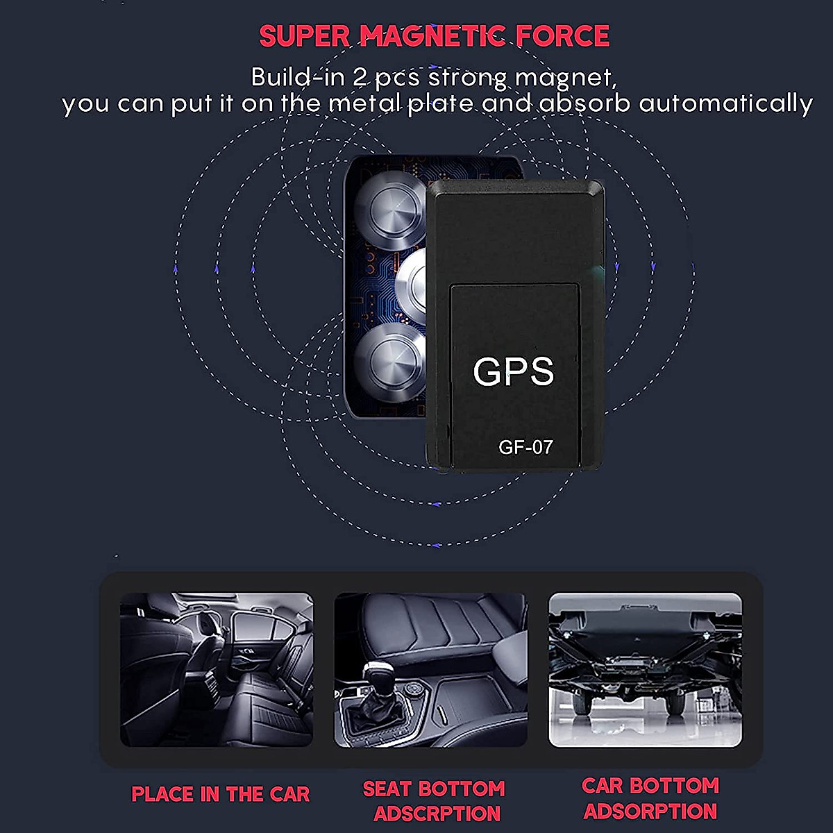 Vape and Wires GPS Tracker for Vehicles, Mini Magnetic GPS Real time Car Locator, Full USA Coverage, No Monthly Fee, Long Standby GSM SIM GPS Tracker for Vehicle/Car/Person Model 2022A