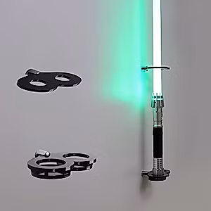 WANLIAN Lightsaber stand lightsaber wall mount lightsaber display stand wall mount acrylic lightsaber display bracket for Display Lightsaber wall (Black 2 holes)