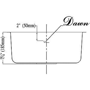 Dawn 3238.0 Undermount Single Bowl Bar Sink, Polished Satin