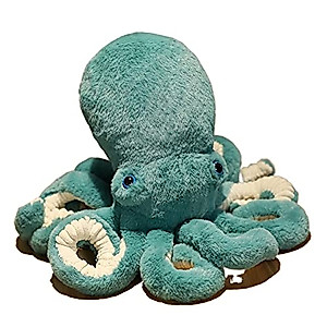 Uongfi Sleep Home Accessories Lovely Simulation Octopus Plush Stuffed Toy Soft Animal Cute Animal Doll Gifts (Color : Blue, Height : 65cm)