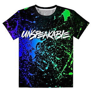 3D Printing Merch for Kids, Cool T-Shirt and Shorts Set for Boys Girls Fashion Short Sleeves Shirt Suit 9-10 Years