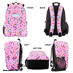 Home Tune Kids Backpack for Girl and Boys Toddler, for School Daycare Outdoor Travel Luggage LightWeight Zipper Closure Bag (Unicorn)
