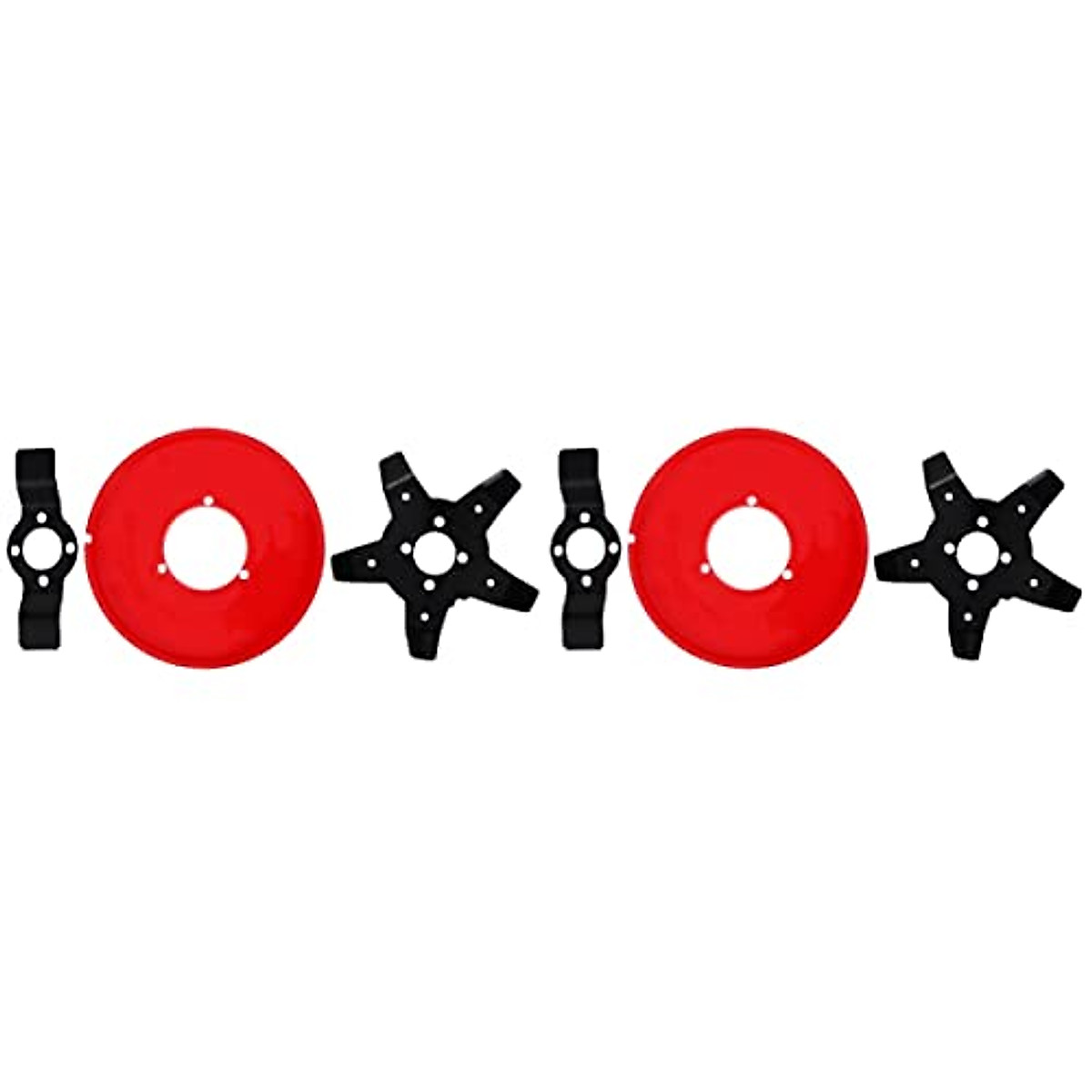 VILLCASE 2 sets Head Replacement Parts Garden Plate Razors Brushcutter Machine Lawn Mower Farm Brush Cutting Cutter Eater Blades Home Trimmer Weeder Accessories Tool Mowing Steel Weeding