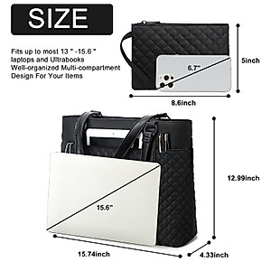 Laptop Tote Bag Womens Work Bags Purse Floral Teacher Handbag Shoulder Bag fit 15.6 in laptop