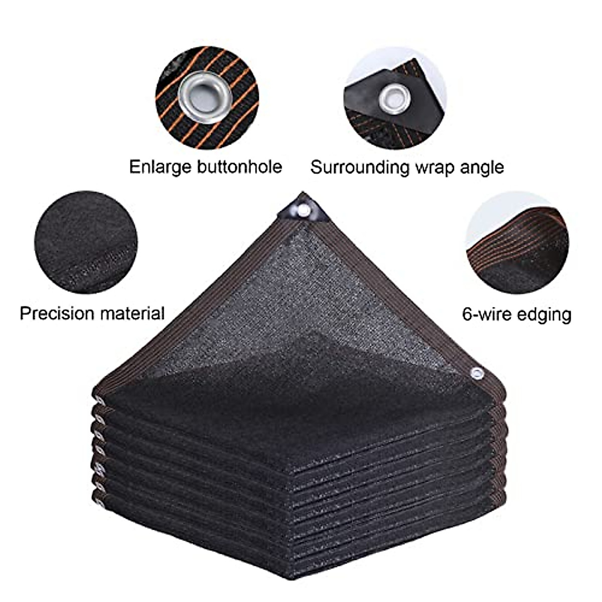 Sun Shade Canopy - 95% Uv Protection Breathable Material Protects from Direct Sunlight Exposure Rectangle Shade with Ropes for Outdoor Activities Patio Garden Outdoor Facility