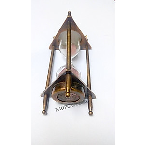 MERIDIAN NAUTICALS Brass Sand Timer Nautical Antique Vintage Item Replica Hour Glass Maritime Item