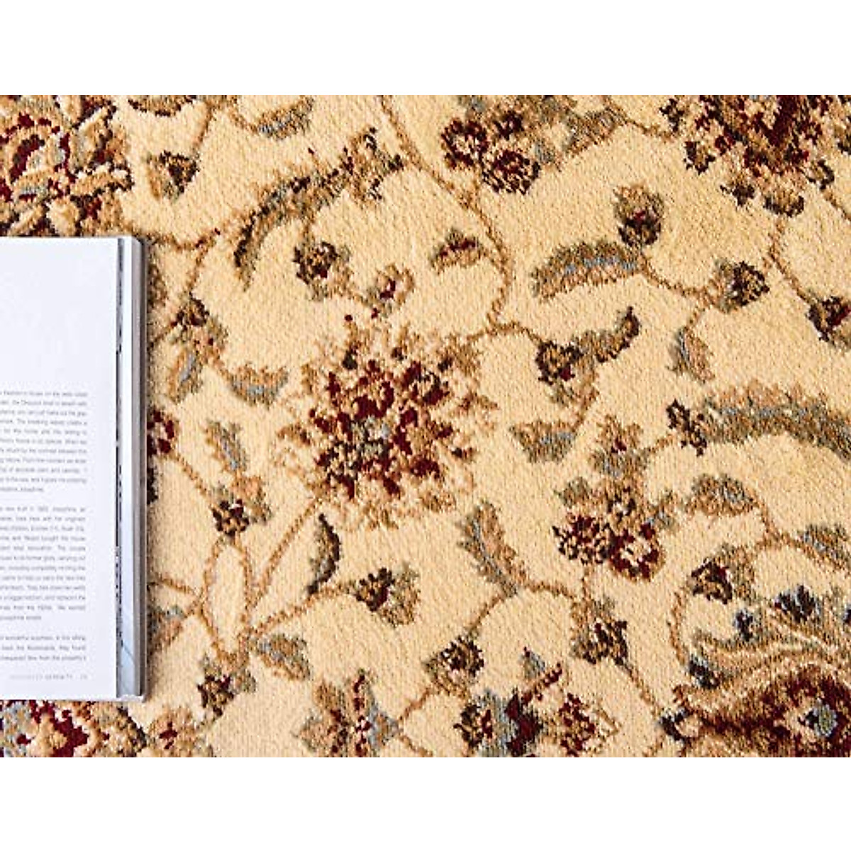 Unique Loom Voyage Collection Traditional Oriental Classic Intricate Design Area Rug, 3 ft 3 in x 5 ft 3 in, Ivory/Gold