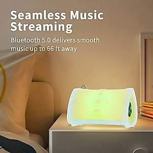 EBODA Shower Speaker Bluetooth Waterproof, IPX7 Waterproof Portable Wireless Speakers with RGB Light, 2000mAh for Travel, Party, Beach, Camping, Kayaking, Gifts for Women, Kids, Men, Teen