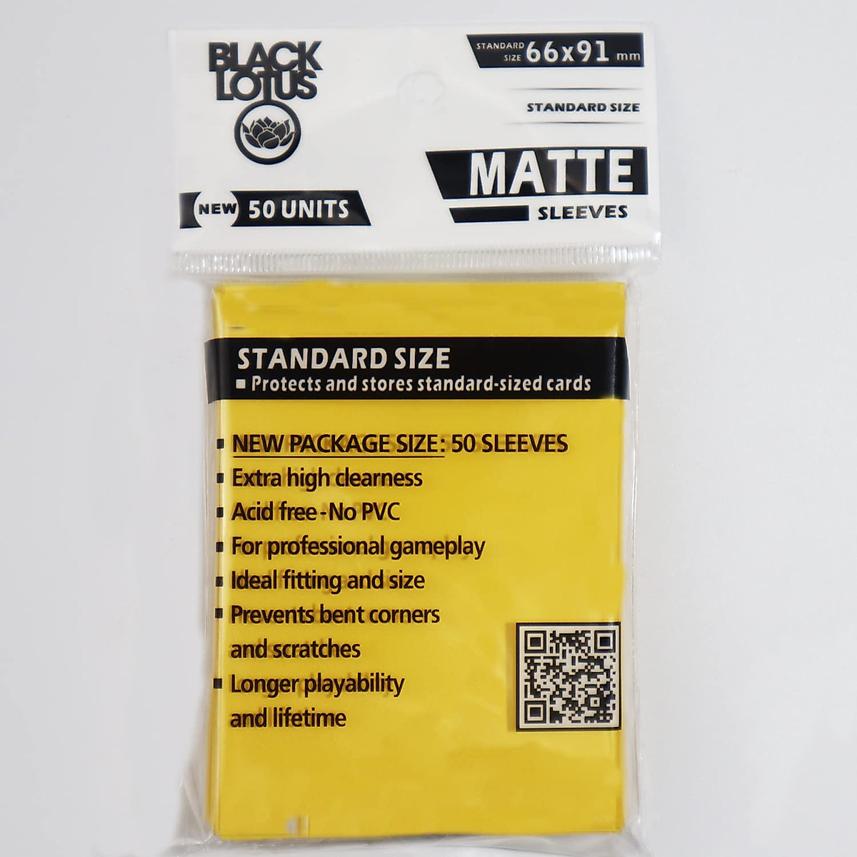 50PCS Outer Card Sleeves for Standard Size Cards Game Cards Idol Photos Protector (66x91mm) (Yellow)